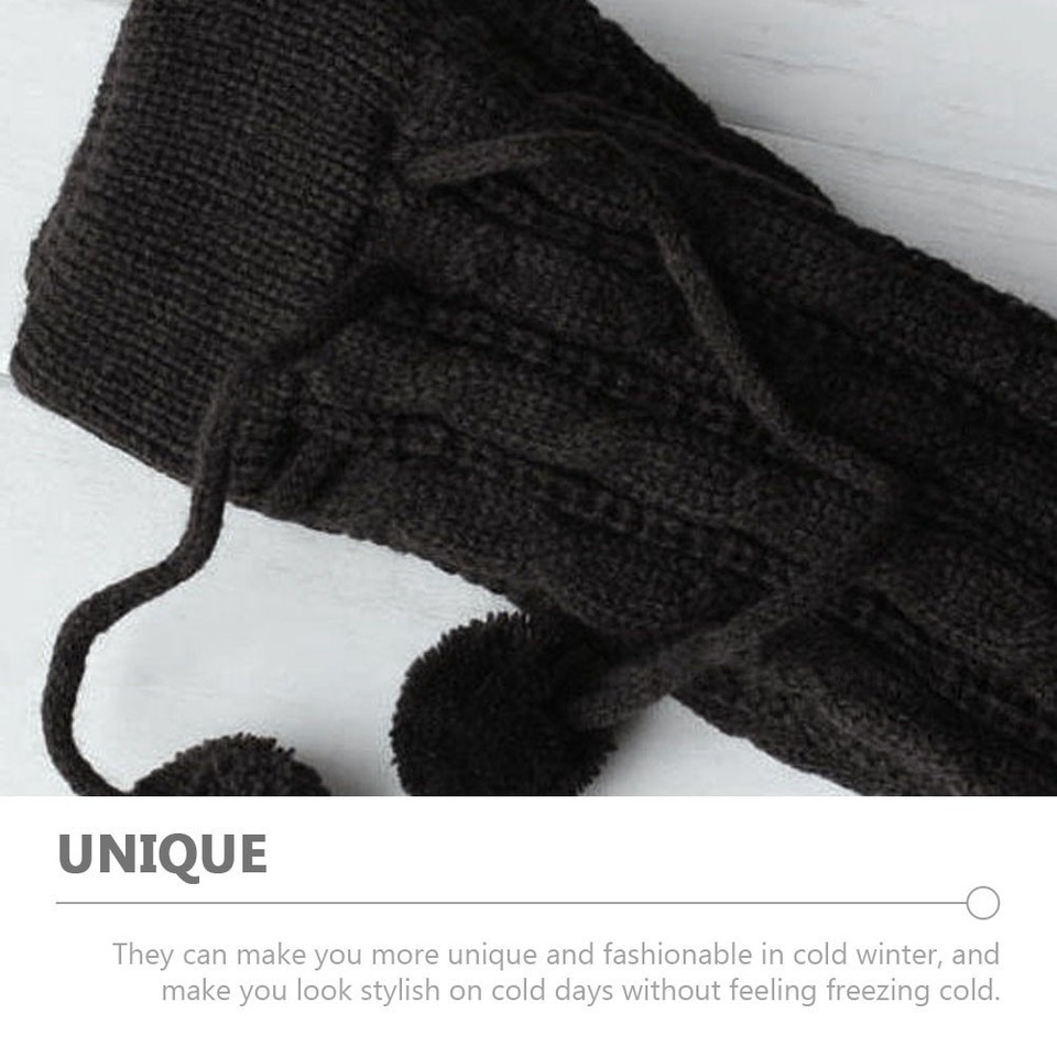 Calf Protective Warm Stocking Woolen Knit Leg Warmers Socks for Women ...