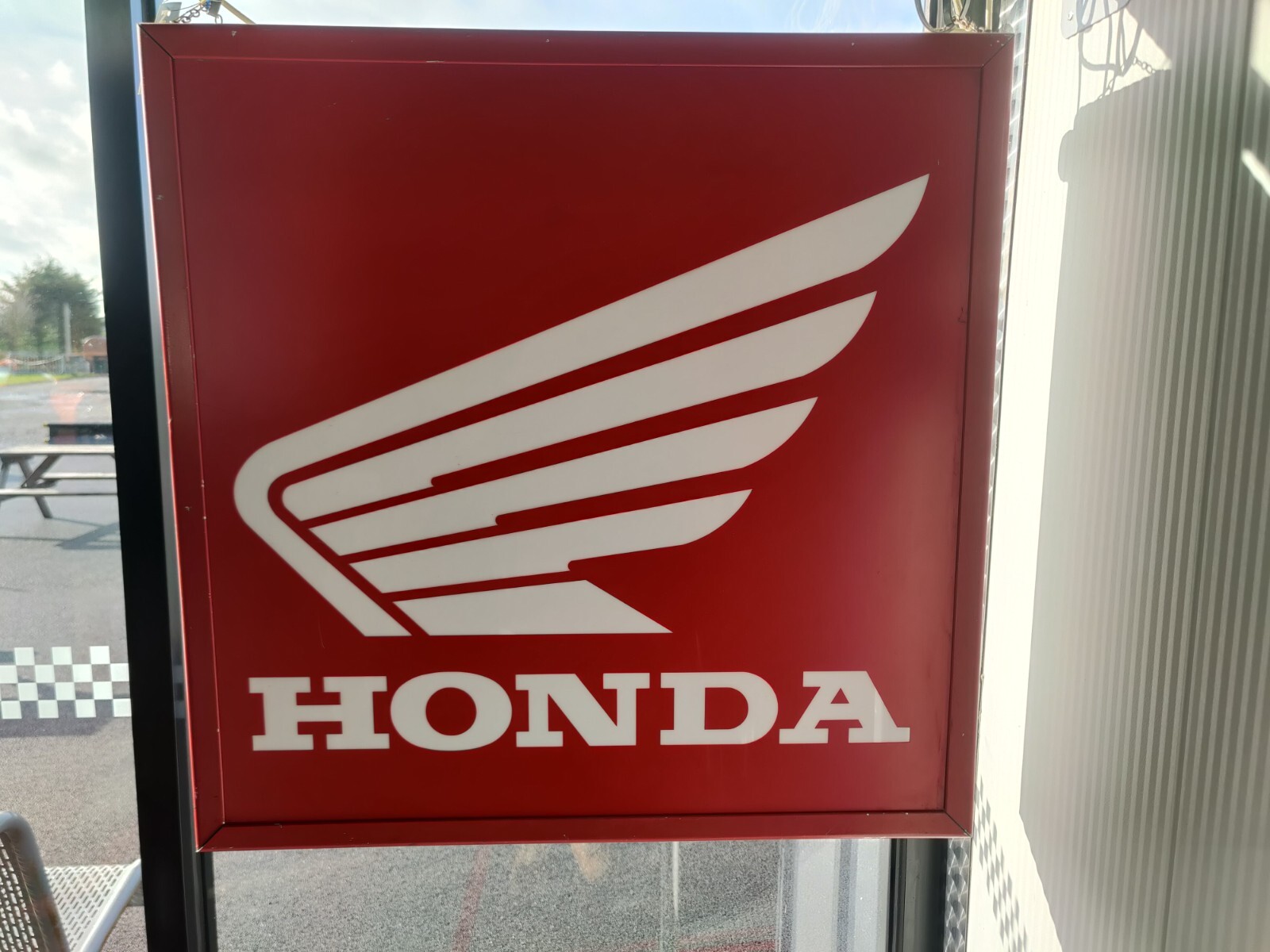 Large Illuminated metal dealer showroom Honda HRC Sign wall art GENUINE ...