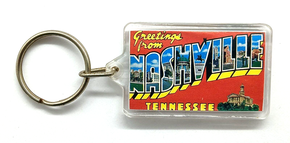 Vintage "Greetings From Nashville Tennessee" Keyring Keychain | eBay