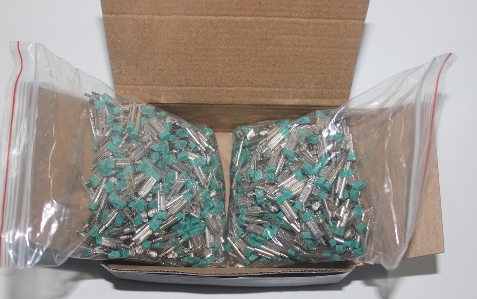 500pcs Double Twin Master Pins with Sleeves Dental Lab use with Pindex ...