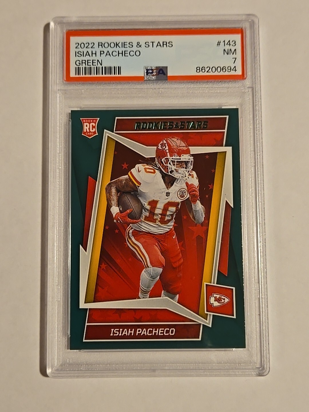 2022 Panini Rookies & Stars - Rookies Isiah Pacheco #143 Green (RC) for ...