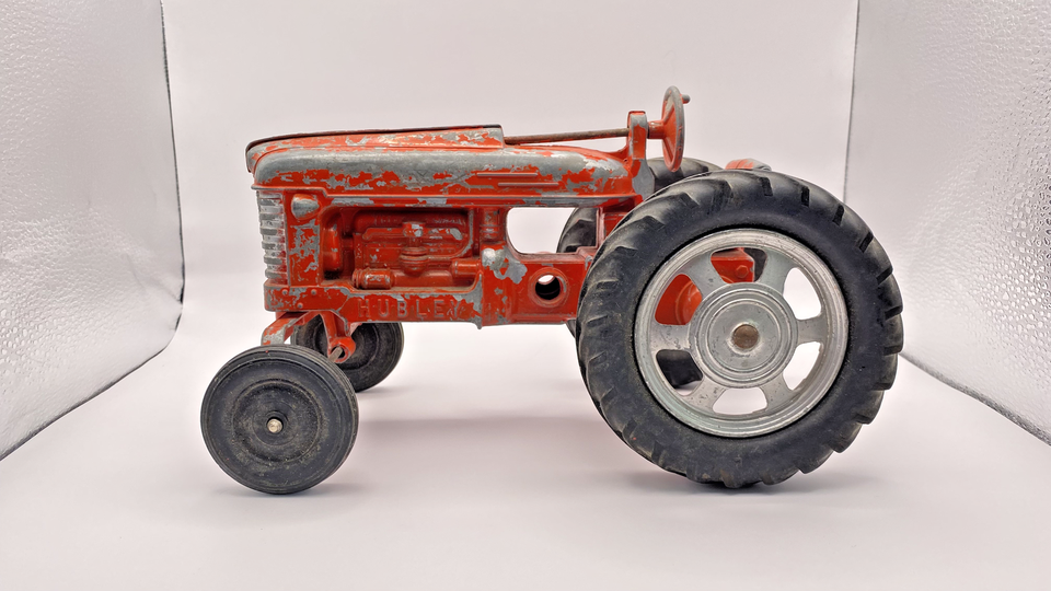 VINTAGE HUBLEY DIECAST METAL TOY FARM TRACTOR No. 490 9"IN | eBay