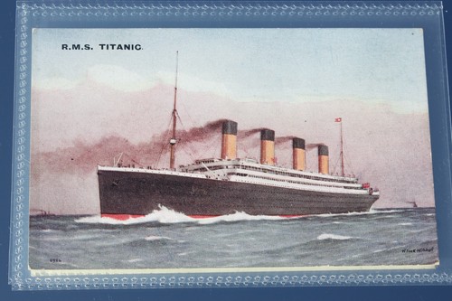 WHITE STAR LINE RMS TITANIC POST SINKING SALMON ORIGINAL POSTCARD C ...