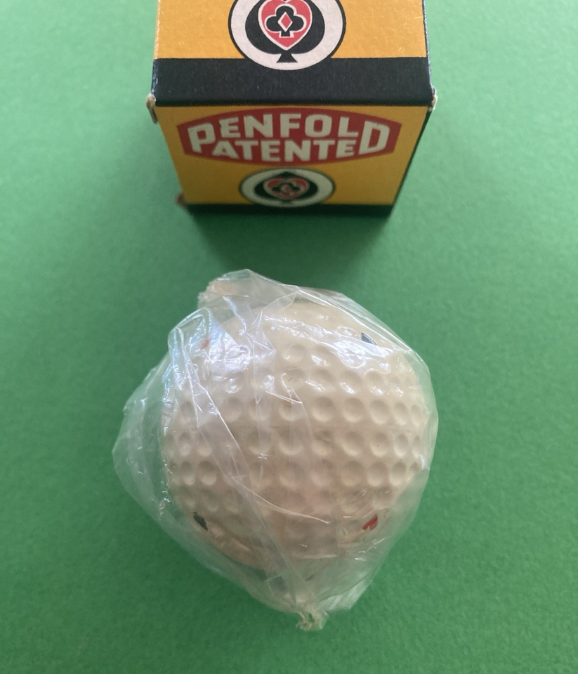 1 Rare Vintage Penfold Patented Multi Marked Golf Ball #4 England w/Box ...