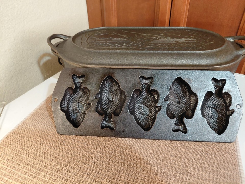 Lodge Cast Iron Oven Wildlife Series Mallard Duck Deep Fish Fryer ...