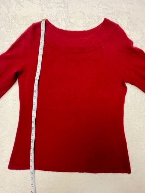 Sarah Spencer Red Soft Knit Angora Rabbit Hair Sweater Red Womens Large ...