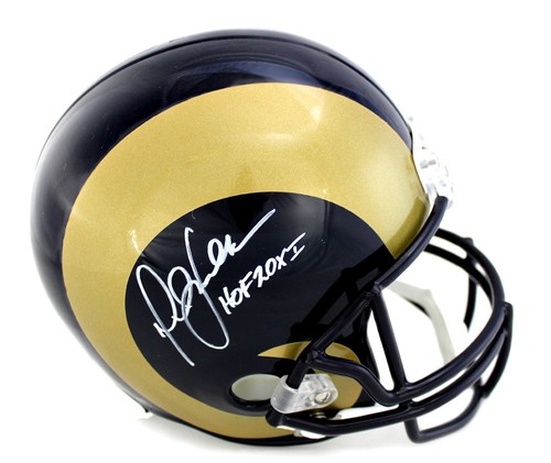 Marshall Faulk Signed St. Louis Rams NFL Riddell Full Size Helmet "HOF ...