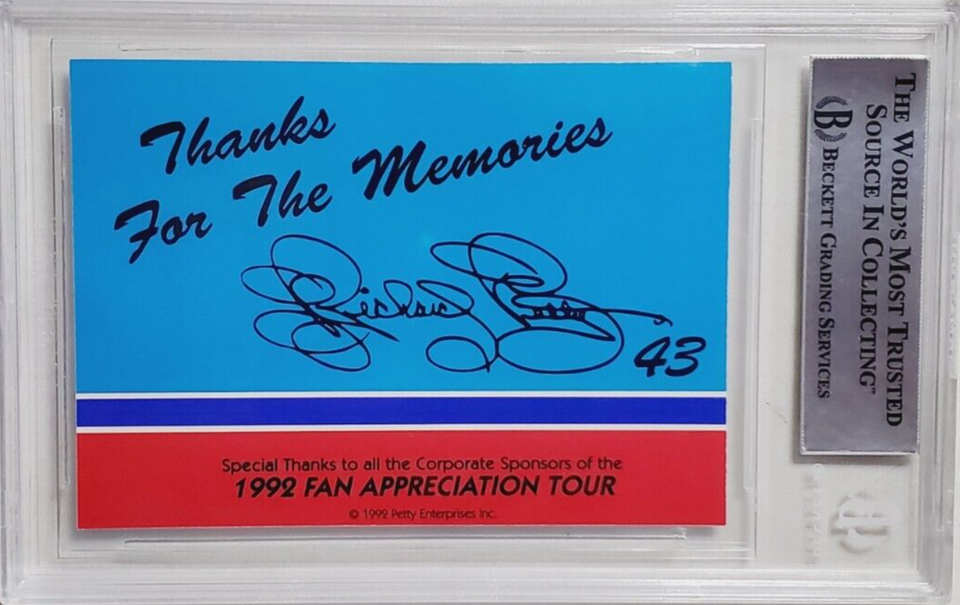 1992 Richard Petty Signed Fan Appreciation Hologram Card Autograph Auto ...