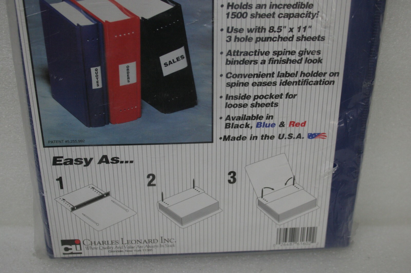 Charles Leonard Expandable Varicap Binder Expandable to 1500 Sheets 8.5 ...