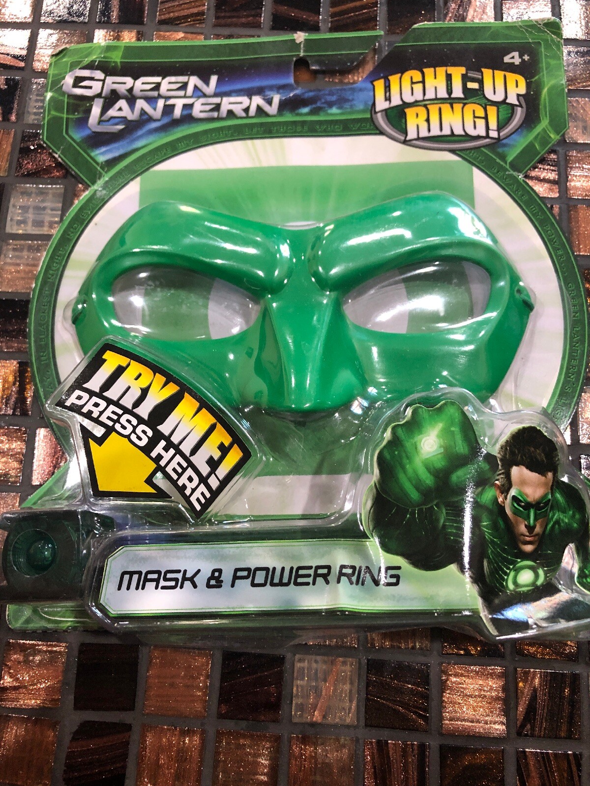 GREEN LANTERN HAL JORDAN MASK & POWER RING LITES UP 2011 PROP COSTUME ...