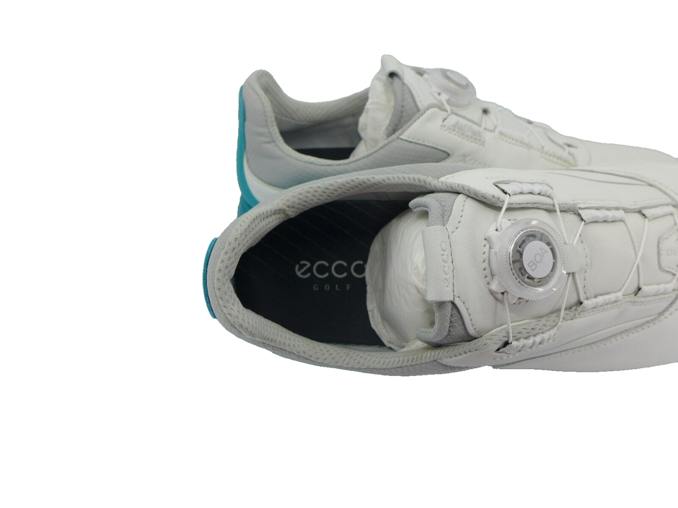 Ecco Golf S Three Mens White Caribbean Blue Shoes Size 10-10.5 (BOA ...