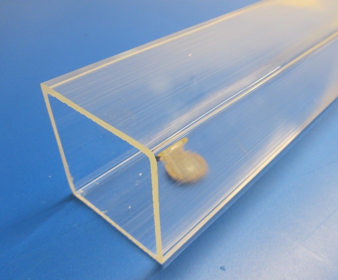 Acrylic Square Tube Clear Extruded 2.50" SQ x .125" Wall x 72" Length ...