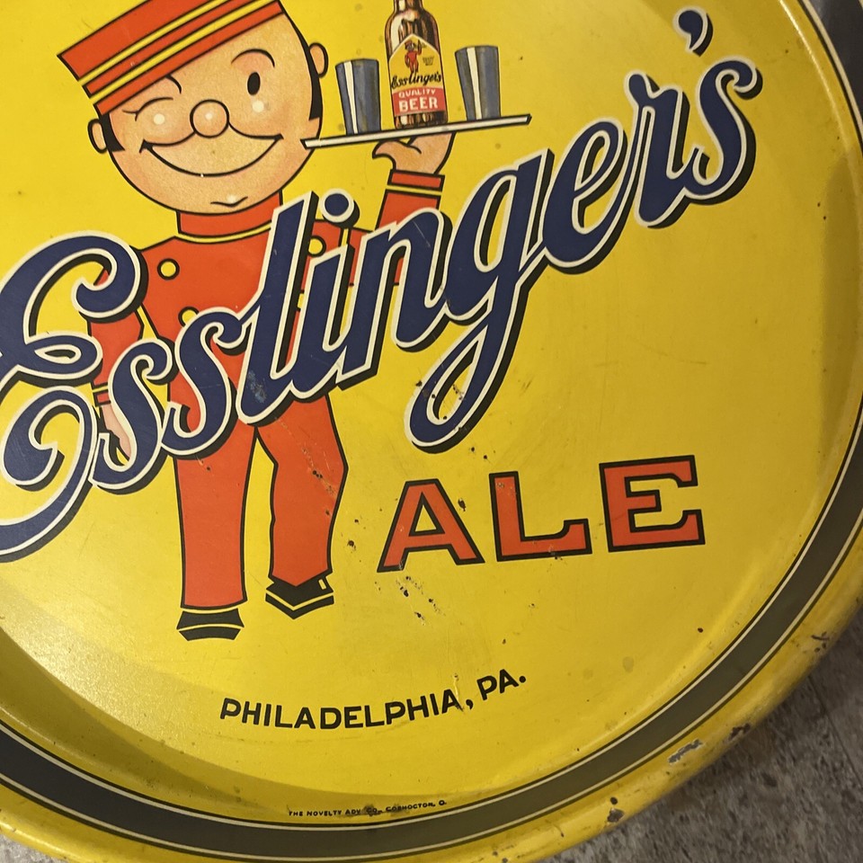 Vintage Esslinger’s Ale 12” Metal Beer Tray - Esslinger’s Inc ...