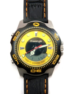 FREESTYLE NIGHT VISION Mens Quartz Dive Watch Shark X 750035 NEW ...