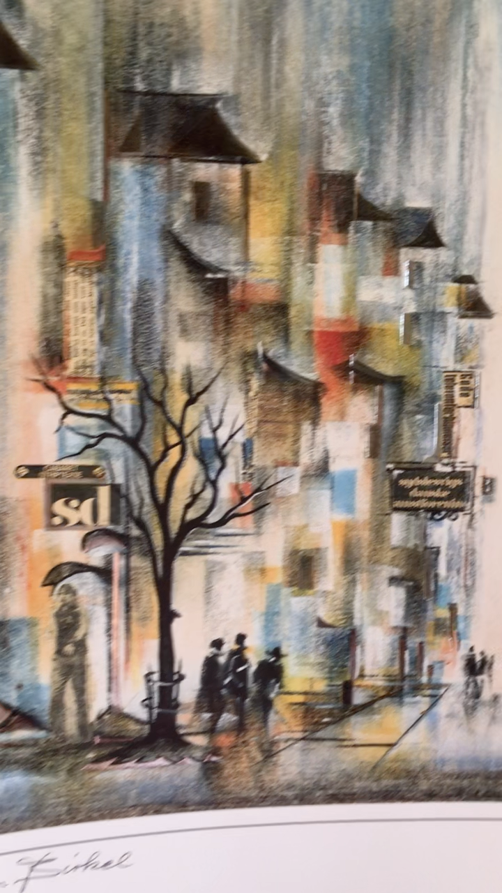 ARMIN BIRKEL Litho Arcade w/ Metallic Embossed Accents, Signed Dated | eBay