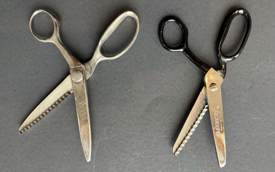 Vintage Kleencut Pinking & Wiss CC7 Zig Zag Fabric Sewing Scissors ...