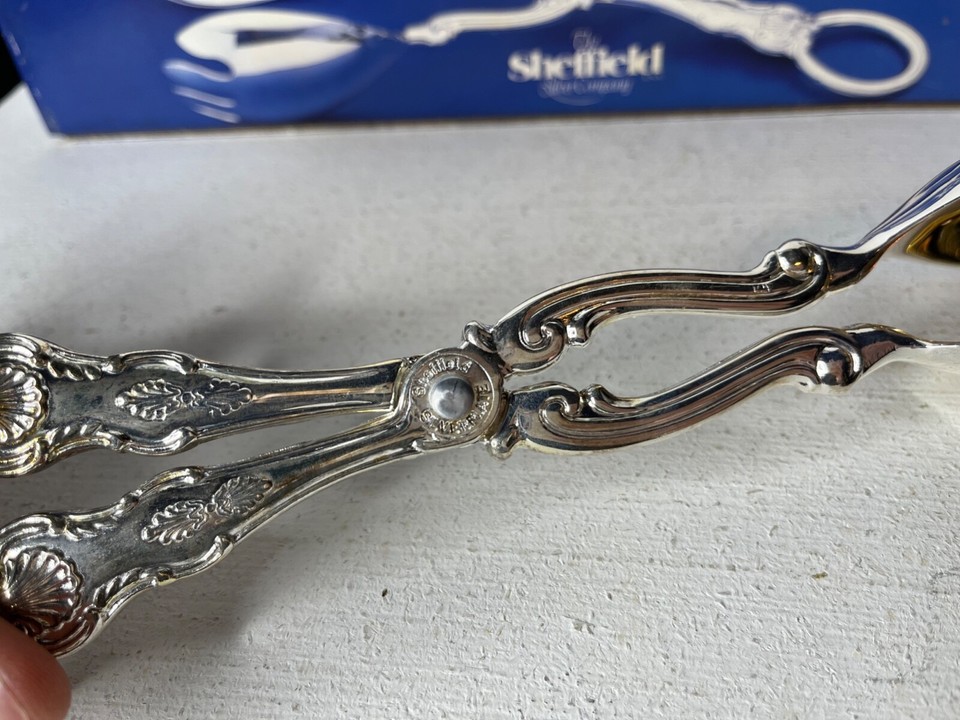 Sheffield Liberty Silverware Salad Serving Tongs - Fork Spoon Scissor ...