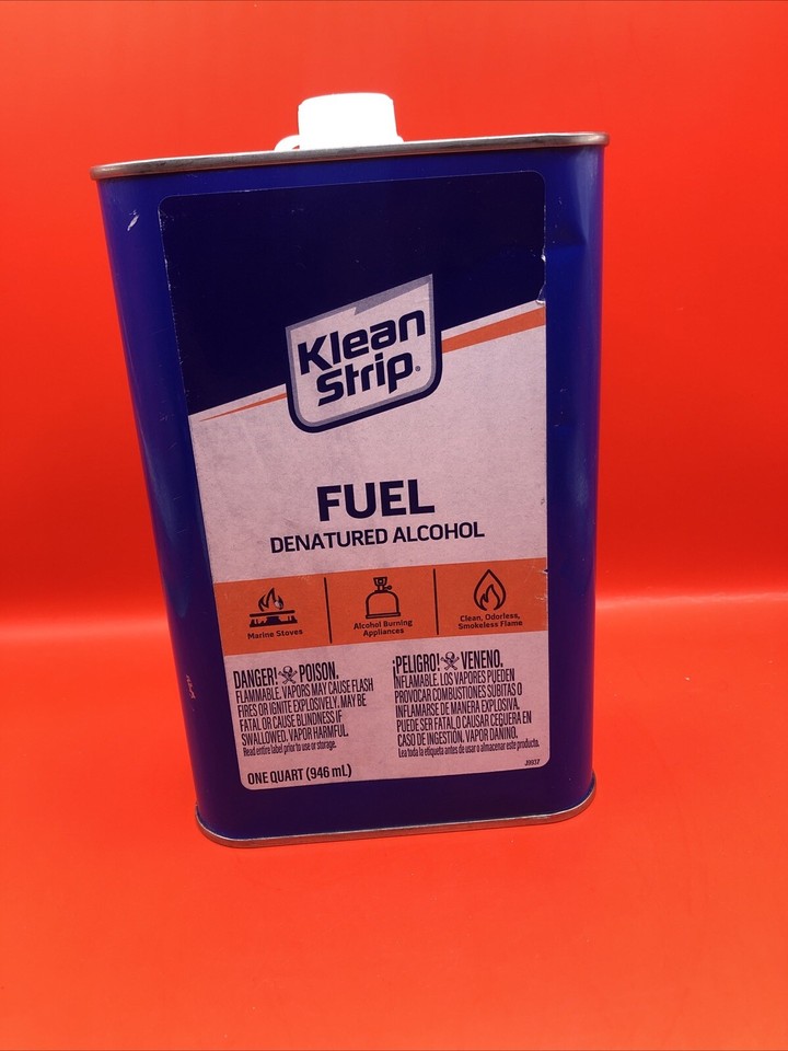 Klean Strip Denatured Alcohol Clean Burning Fuel 1 quart Marine Clean ...