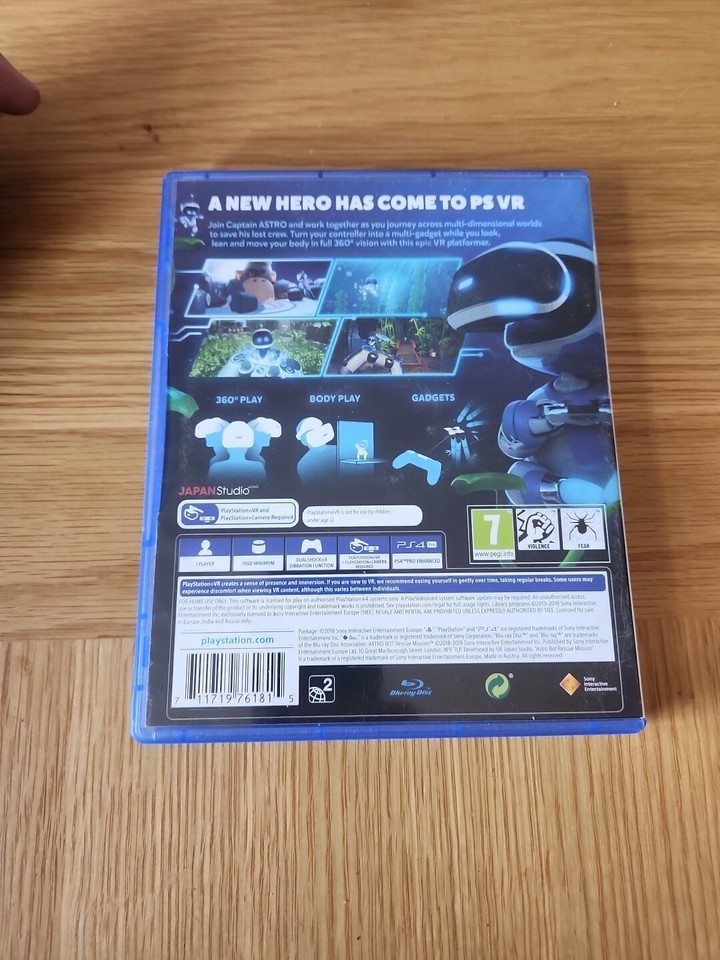 Astro Bot Rescue Mission VR PS4/PSVR With Leaflet FREE POST | eBay