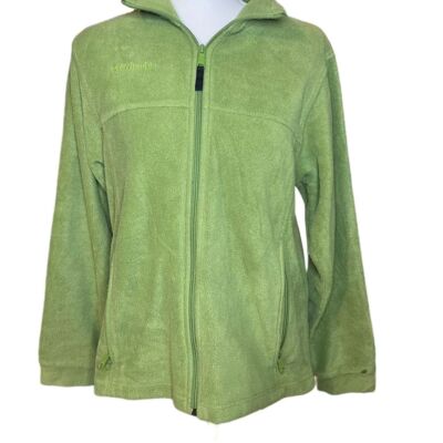 Columbia Youth Full Zip Hooded Fleece Jacket Avocado Green Size 14-16 ...