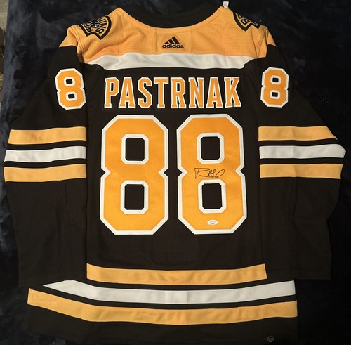 Boston Bruins David Pastrnak Signed Adidas Prime Green NHL Jersey JSA ...
