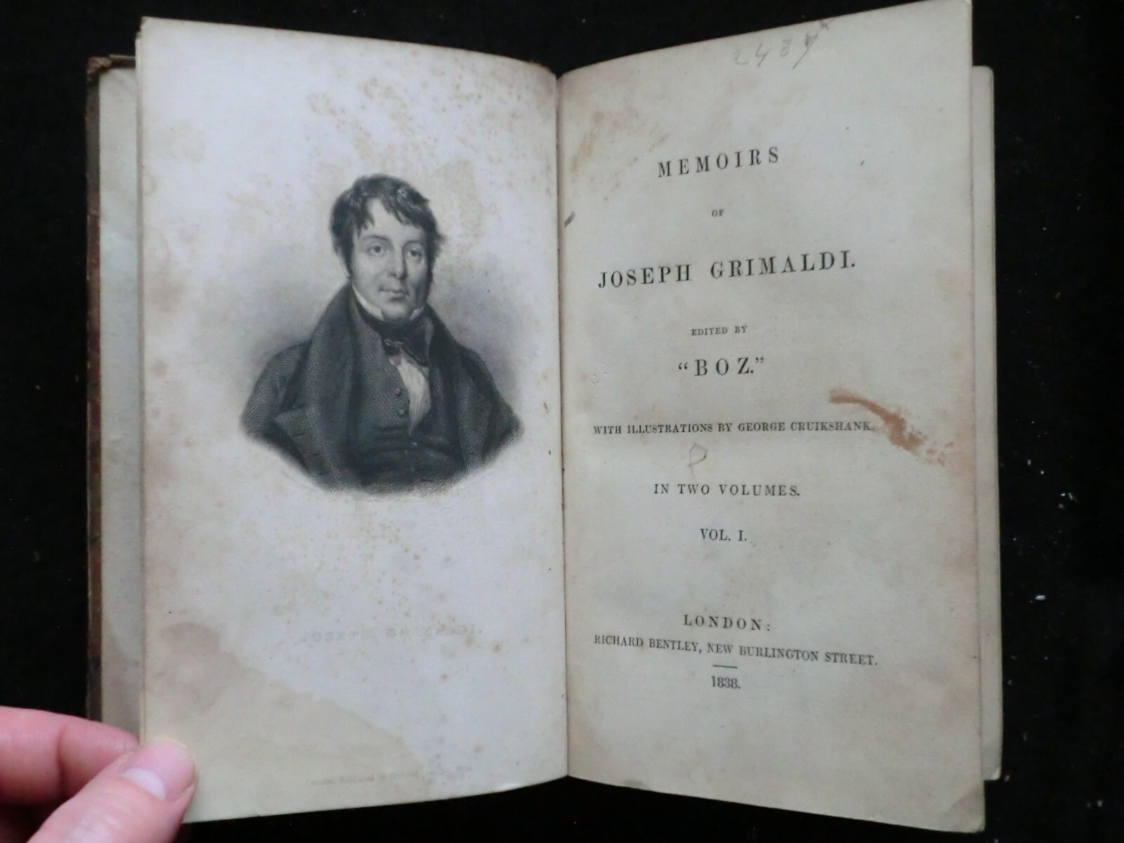 Memoirs of Joseph Grimaldi by Boz (Charles Dickens) 1838-1st ...