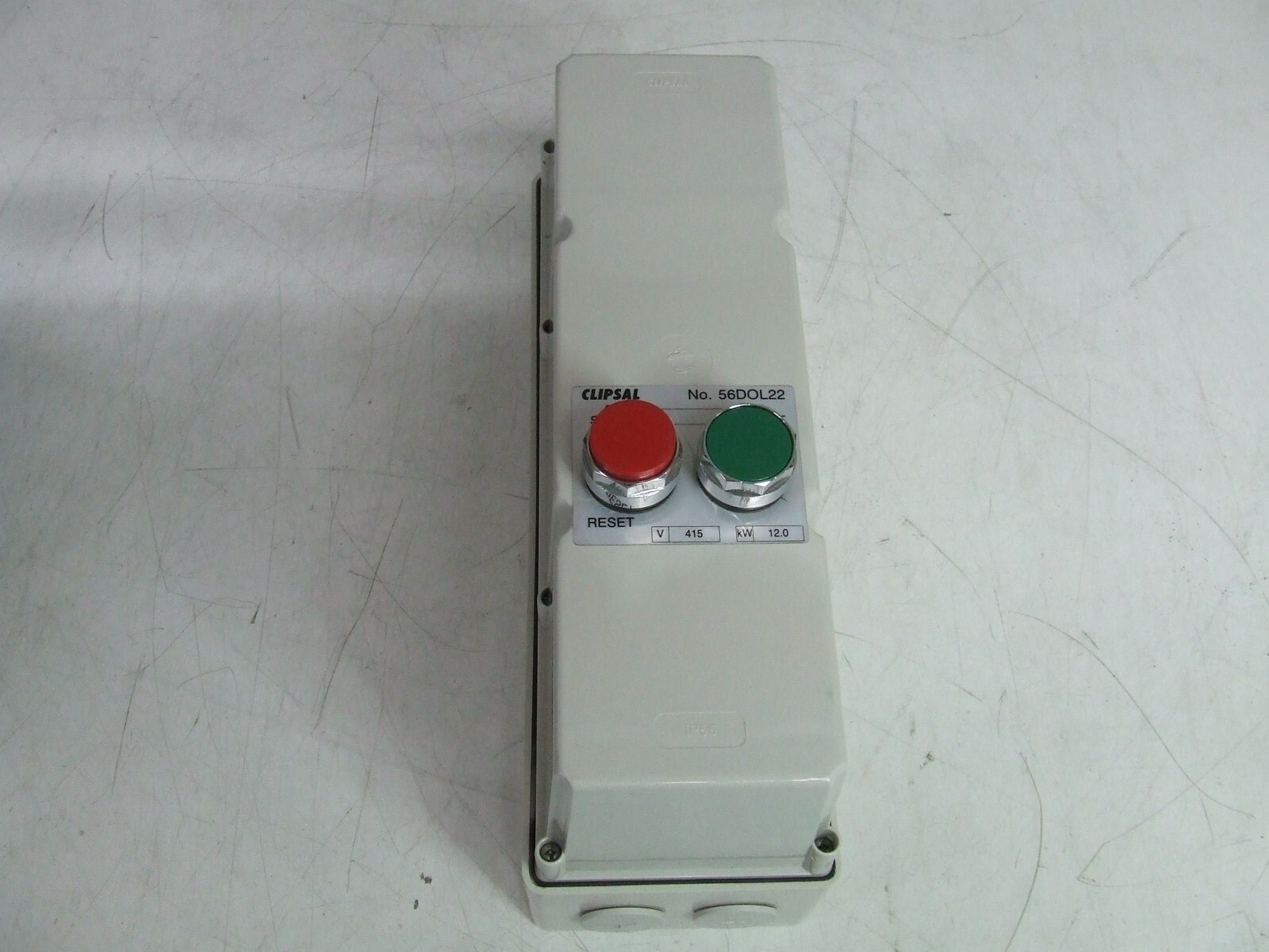 Clipsal 56DOL22 DIRECT ONLINE MOTOR STARTER 415V 12KW 2 Push Button ...