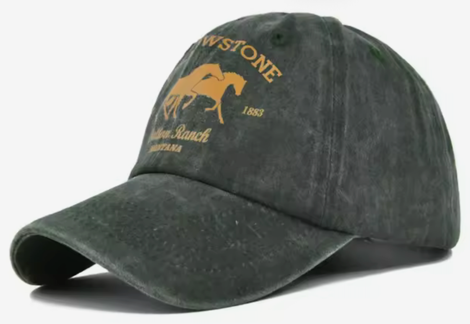 Montana Yellowstone Ranch Cap Baseball Hat Distressed Sun- Adjustable ...