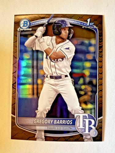 2025 Bowman Chrome 1st Gregory Barrios Reptilian #BCP-7 Tampa Bay Rays | eBay