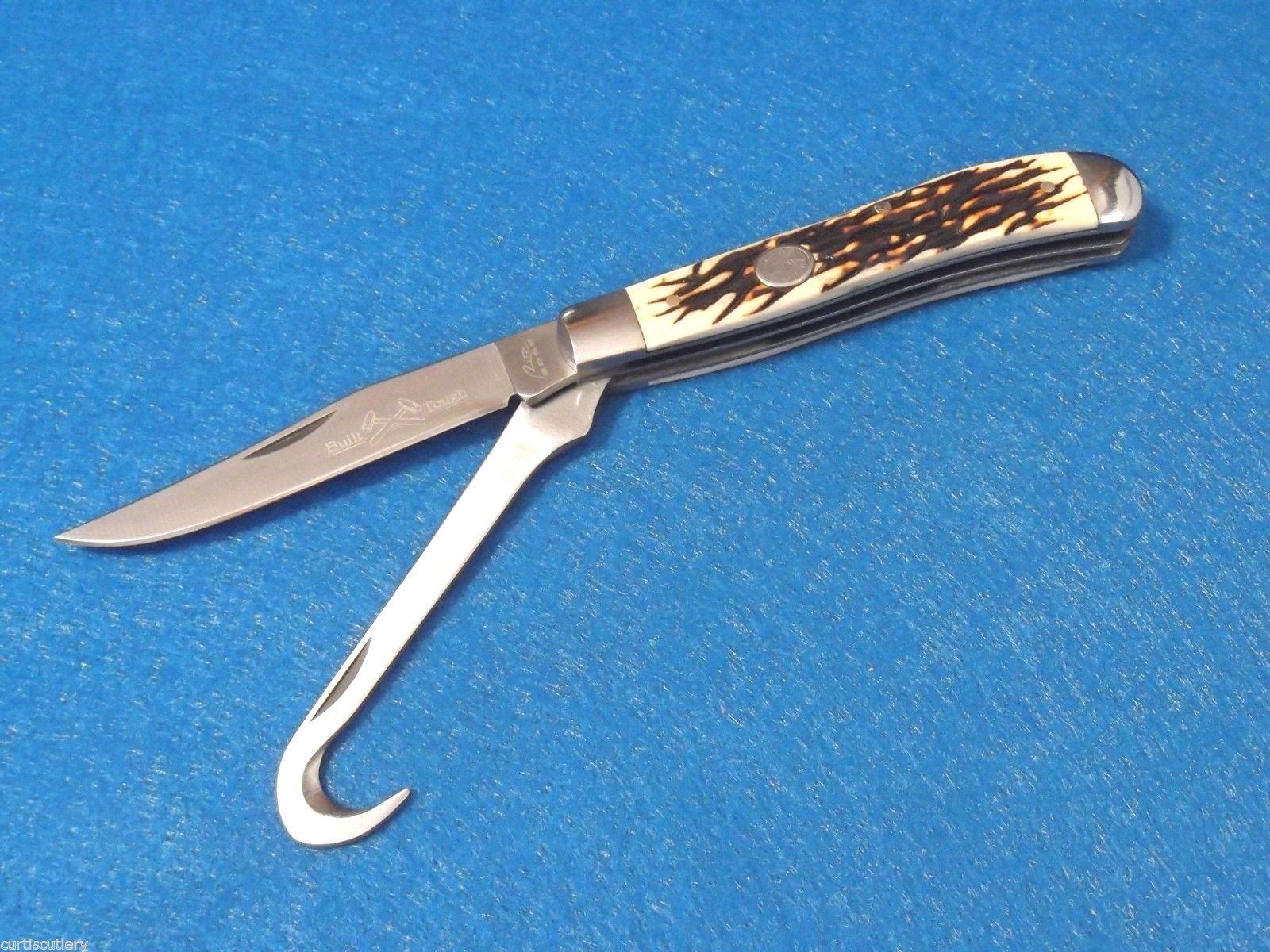 Rite EDGE 211162-BO HOOF KNIFE Imitation stag pocket folder knife 3 3/4 ...