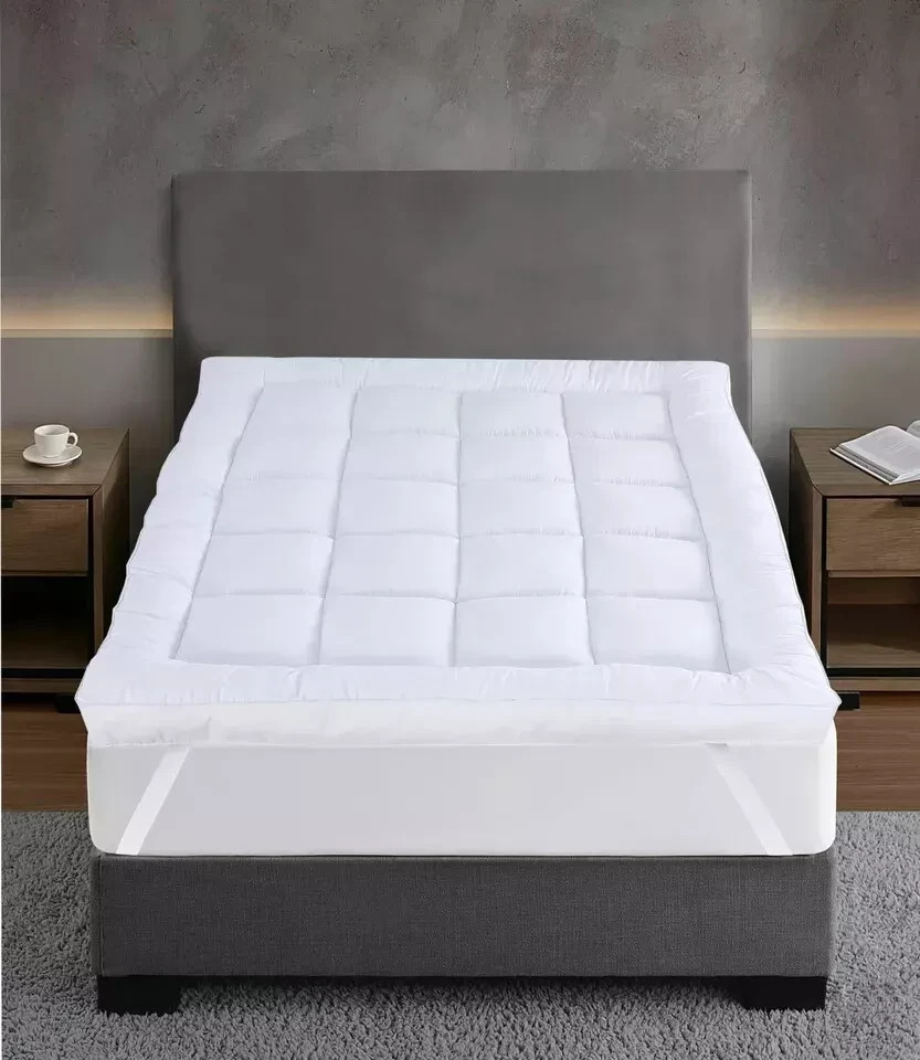 10cm Deep Mattress Topper Luxury Soft Hotel Quality Microfiber All ...