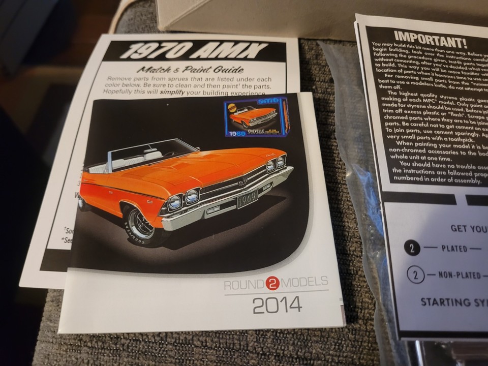 MPC 1970 AMX Model Kit 1:20 Complete, Unbuilt Open Box Kit#MPC814/12 | eBay