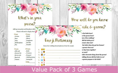Printable Bridal Shower/ Kitchen tea games - Value pack of 3 games | eBay