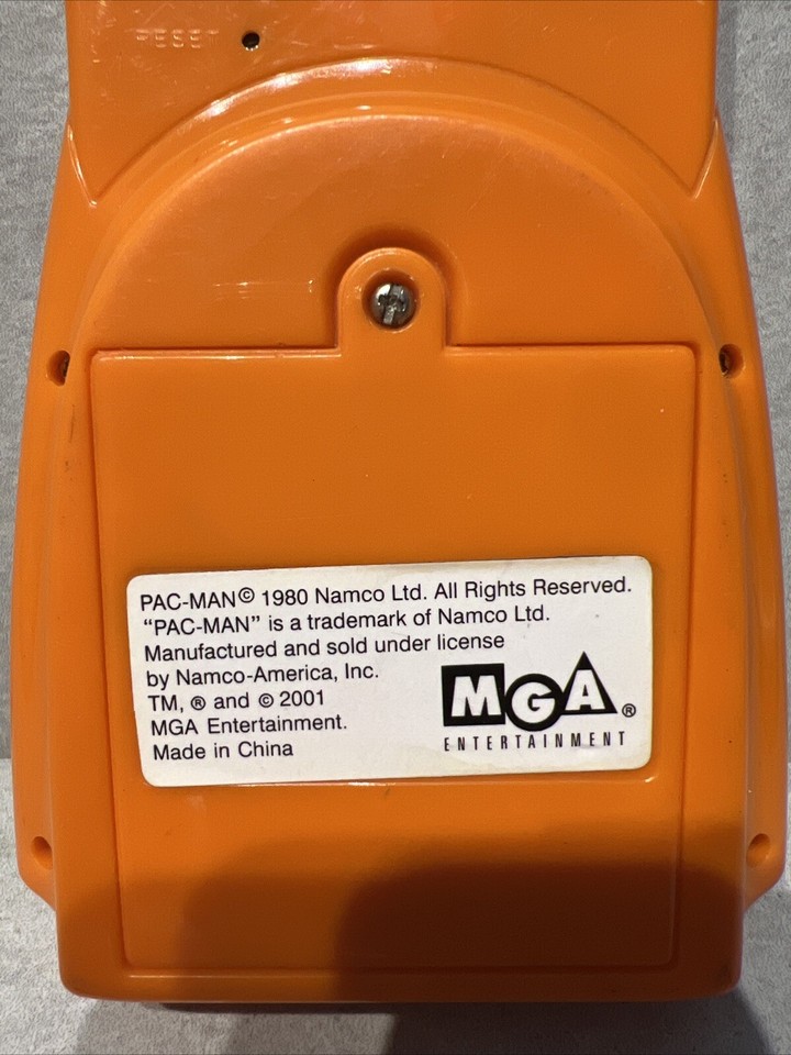 Pac-Man Orange Handheld Video Game Works Namco MGA 1980 Vintage ...