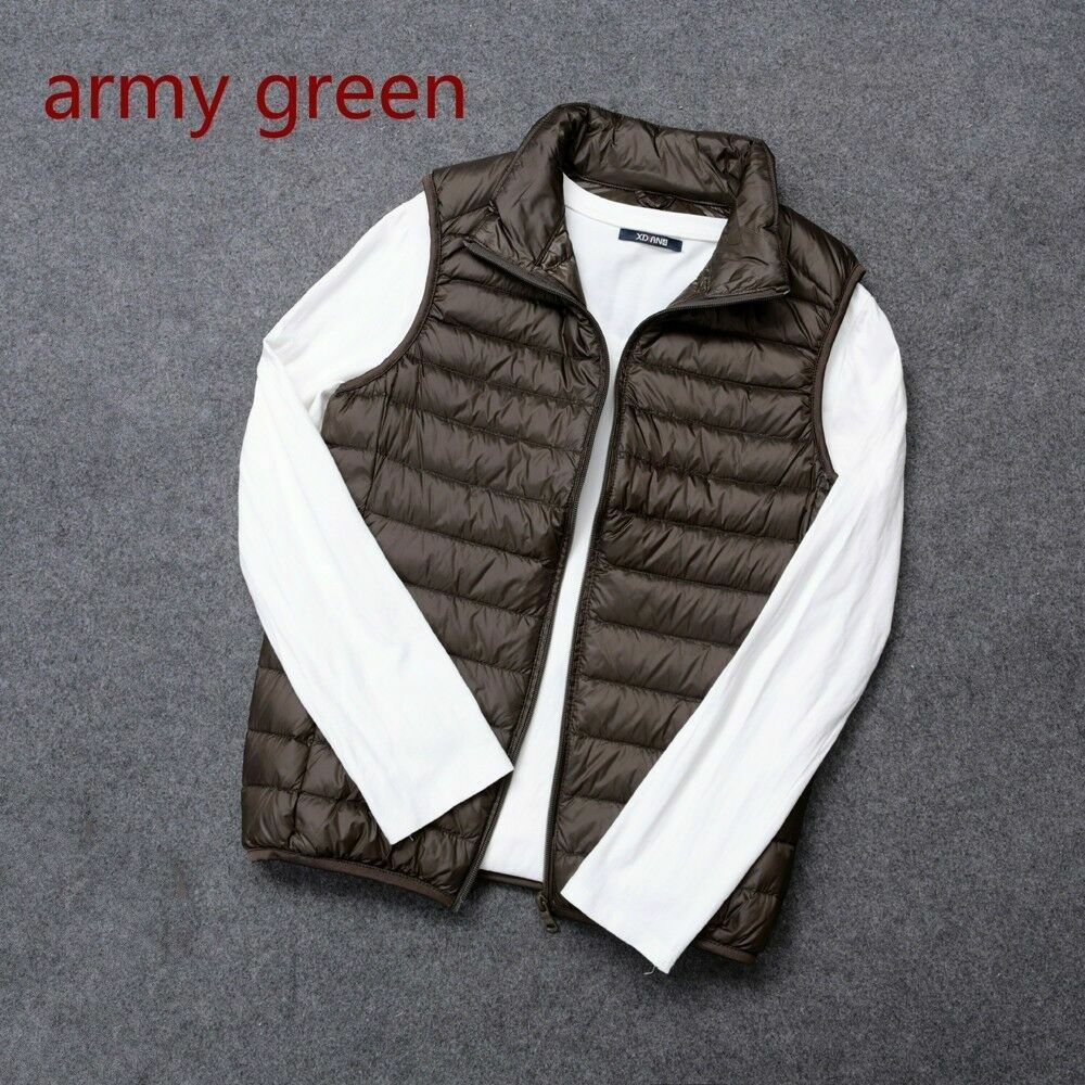 Men Winter Waistcoat Light Down Puffer Gilet Vest Jacket Top Slim ...