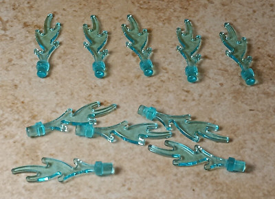 LEGO Water Seaweed LOT OF 10 Clear Blue Translucent Plant Fish Tank ...