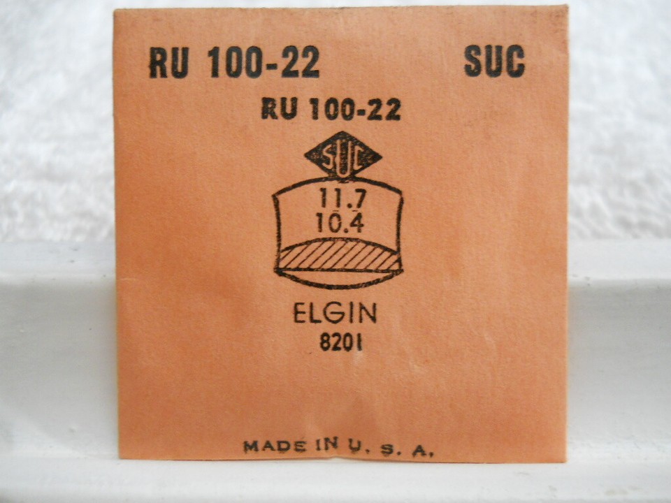 SUC RU100-22 GS CF310-13 Watch Crystal Fit Elgin 8201 - 11.7 x 10.4 ...