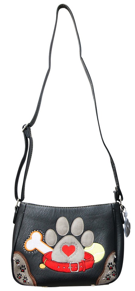 Dog Paw Print Handbag Crossbody Purse Wallet Shoulder Bag Western Style ...