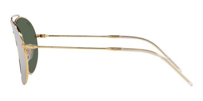 Ray Ban Aviator Reverse Sunglasses 0RBR0101S-001/VR-59 Gold Frame Green ...