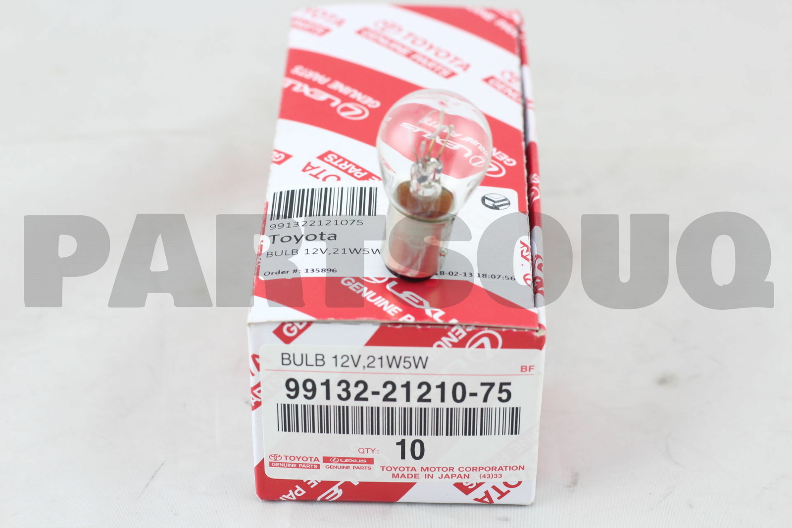 991322121075 Genuine Toyota BULB 12V,21W5W 99132-21210-75 | eBay