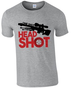 ONE SHOT HEAD SHOT - Mens Counter-Strike Gaming T-Shirt - CSGO CoD AWP ...