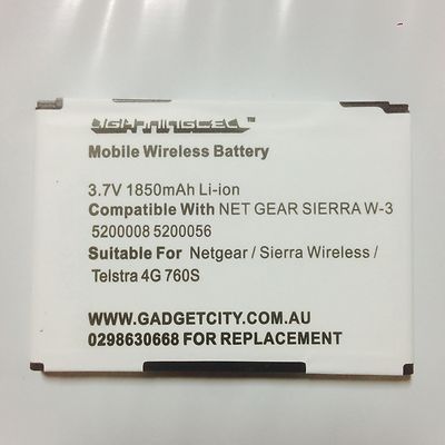 WIRELESS MODEM BATTERY NETGEAR SIERRA W-3 5200008 5200056 TELSTRA 4G ...