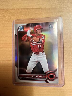 Justin Boyd 2022 Bowman Draft 1st Chrome Refractor Cincinnati Reds #BDC ...