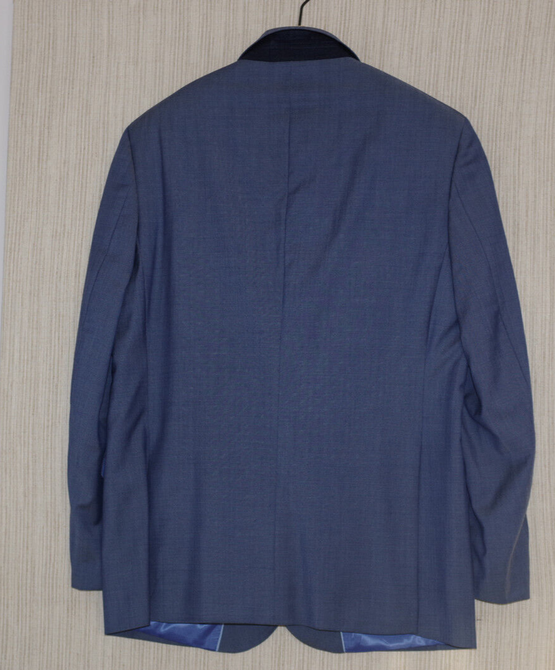 Paul Betenly Ronaldo Lanificio Filarte wool blue 2 Button blazer Size ...