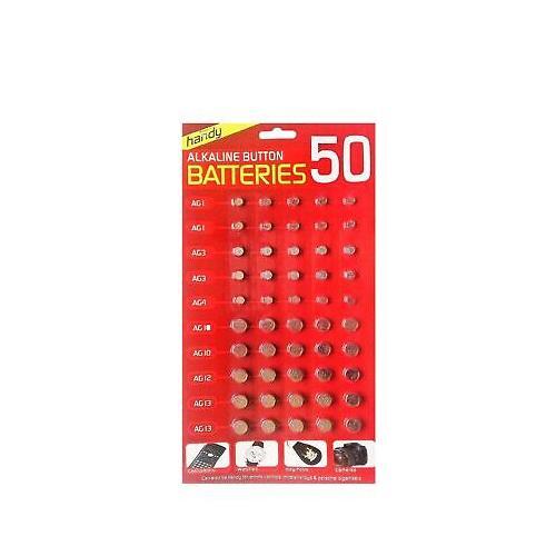 50 X ASSORTED Watch Cell Batteries AG1 AG3 AG4 AG10 AG12 AG13 for Toys ...