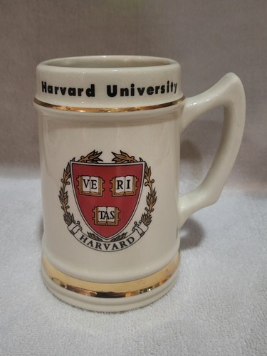 Harvard University Stein Mug Ben Silver "Sterling Ceramic" Sir-Amic New ...