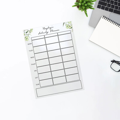 Personalised A4/A3 Acrylic Planner - Family Meal and Activity Planner ...