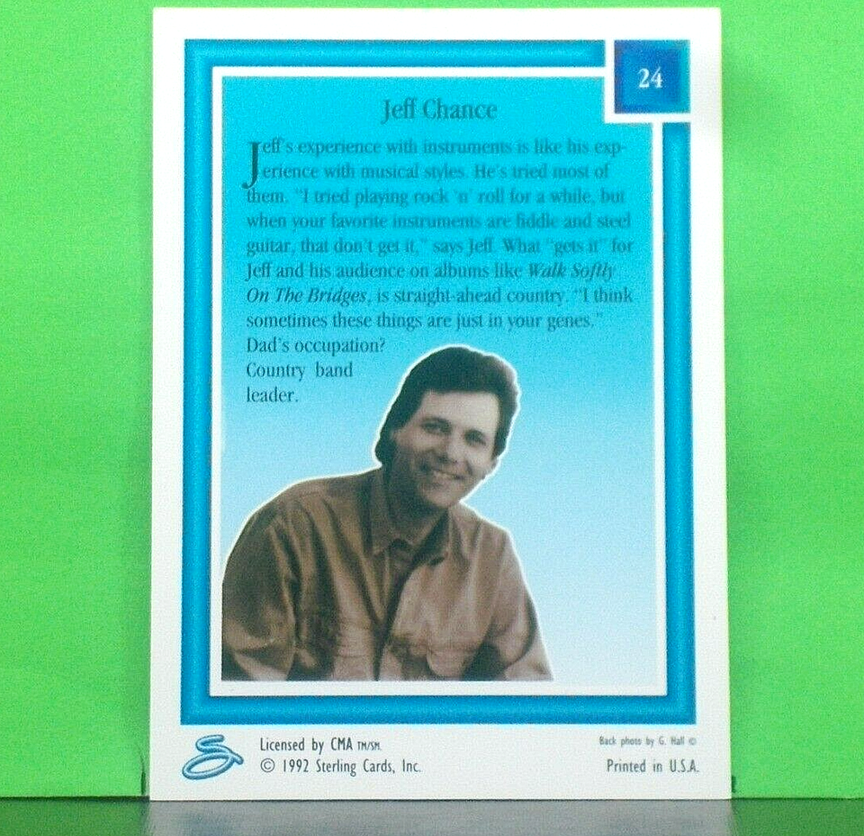 1992 COUNTRY GOLD *** CMA *** Card # 24 *** JEFF CHANCE | eBay