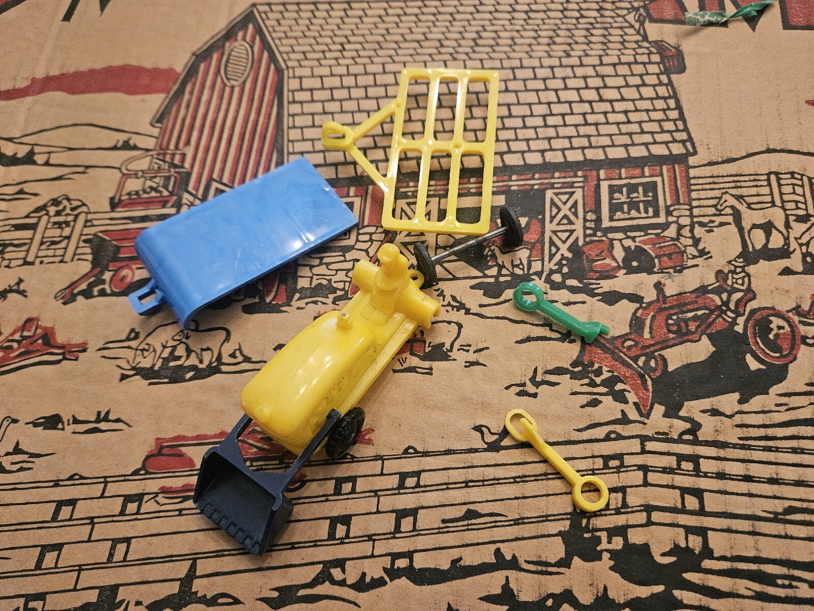 Vintage 1950s Marx Modern Farm Set Playset - Original Box And Bags | eBay