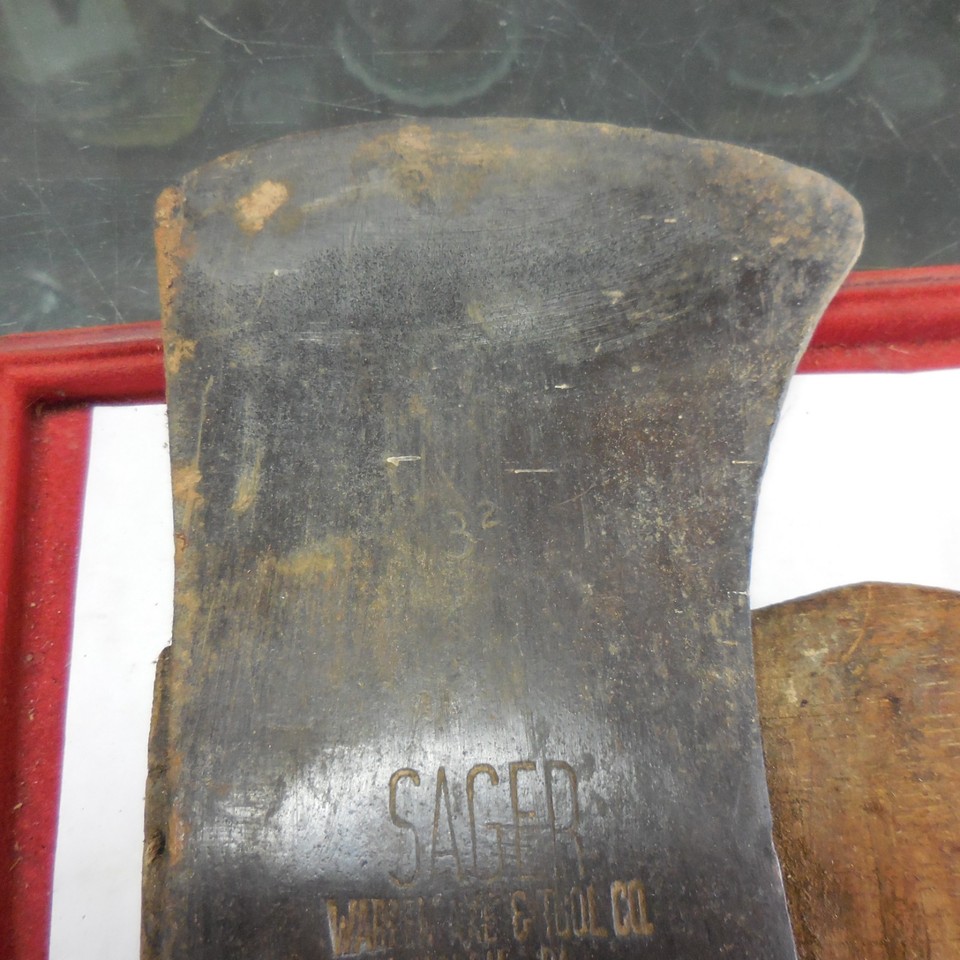 Vintage Sager Warren Axe & Tool Hickory Handle | eBay